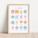 Pastel Rainbow Shapes Poster, Classroom Decor, My Shapes, Educational ...