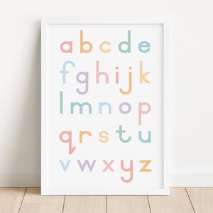 Pastel Rainbow Alphabet Lower Case Poster, Alphabet Poster, Classroom ...