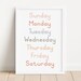 Calm Weekdays Poster, Week Days Poster, Classroom Decor, Educational ...