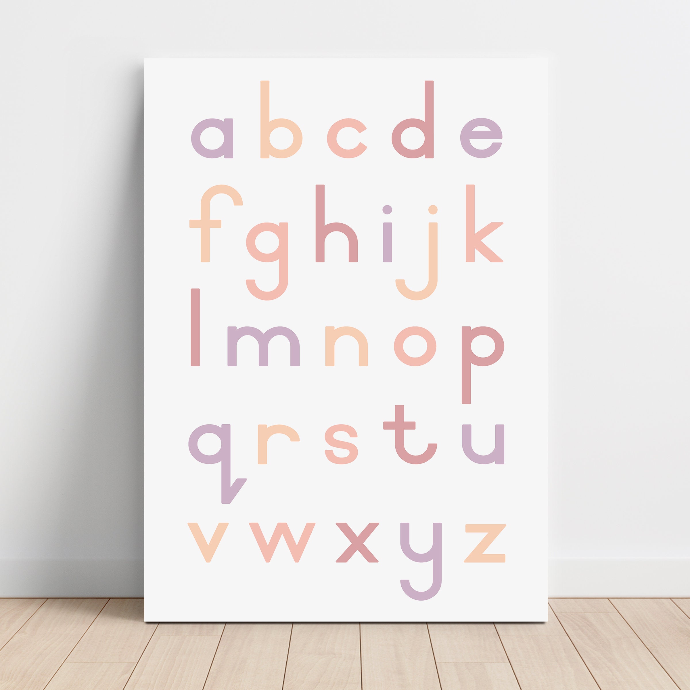 Pastel Alphabet Lower Case, Alphabet Poster, Classroom Decor ...