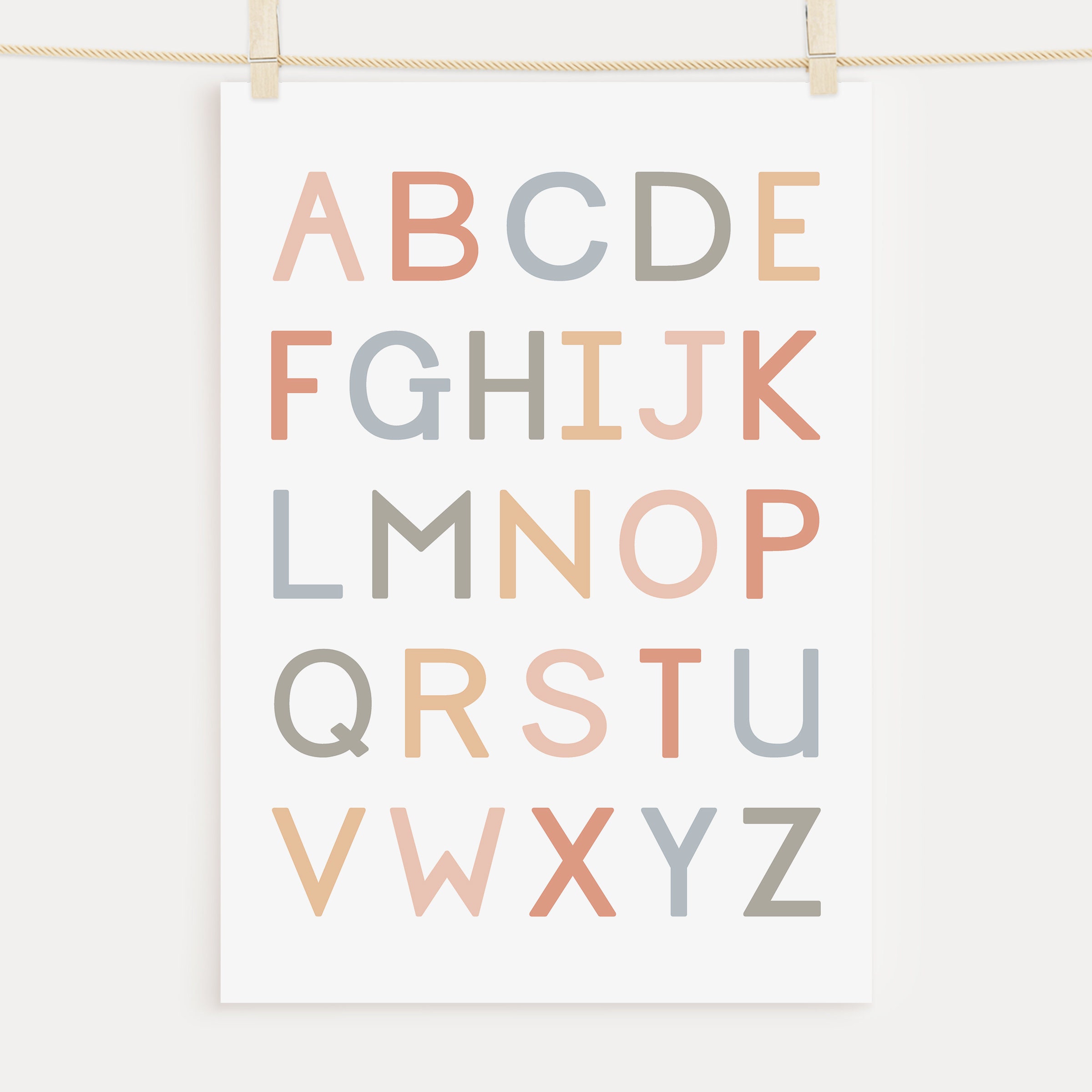 Calm Alphabet Capitals Poster, Alphabet Poster, Classroom Decor ...