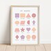 Pastel Shapes Poster, Classroom Decor, Educational Print, Montessori ...