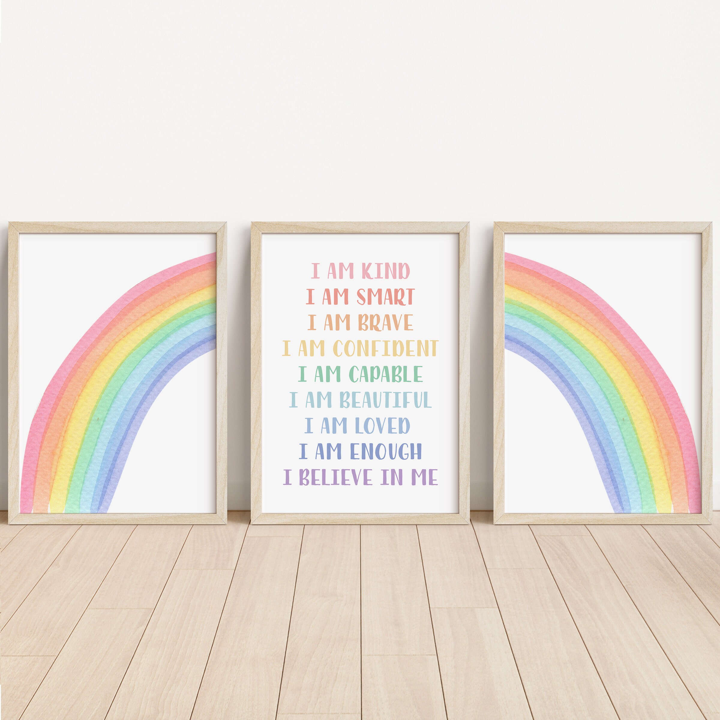 Rainbow Affirmations Poster, Classroom Decor, Printable Wall Art, Kids ...