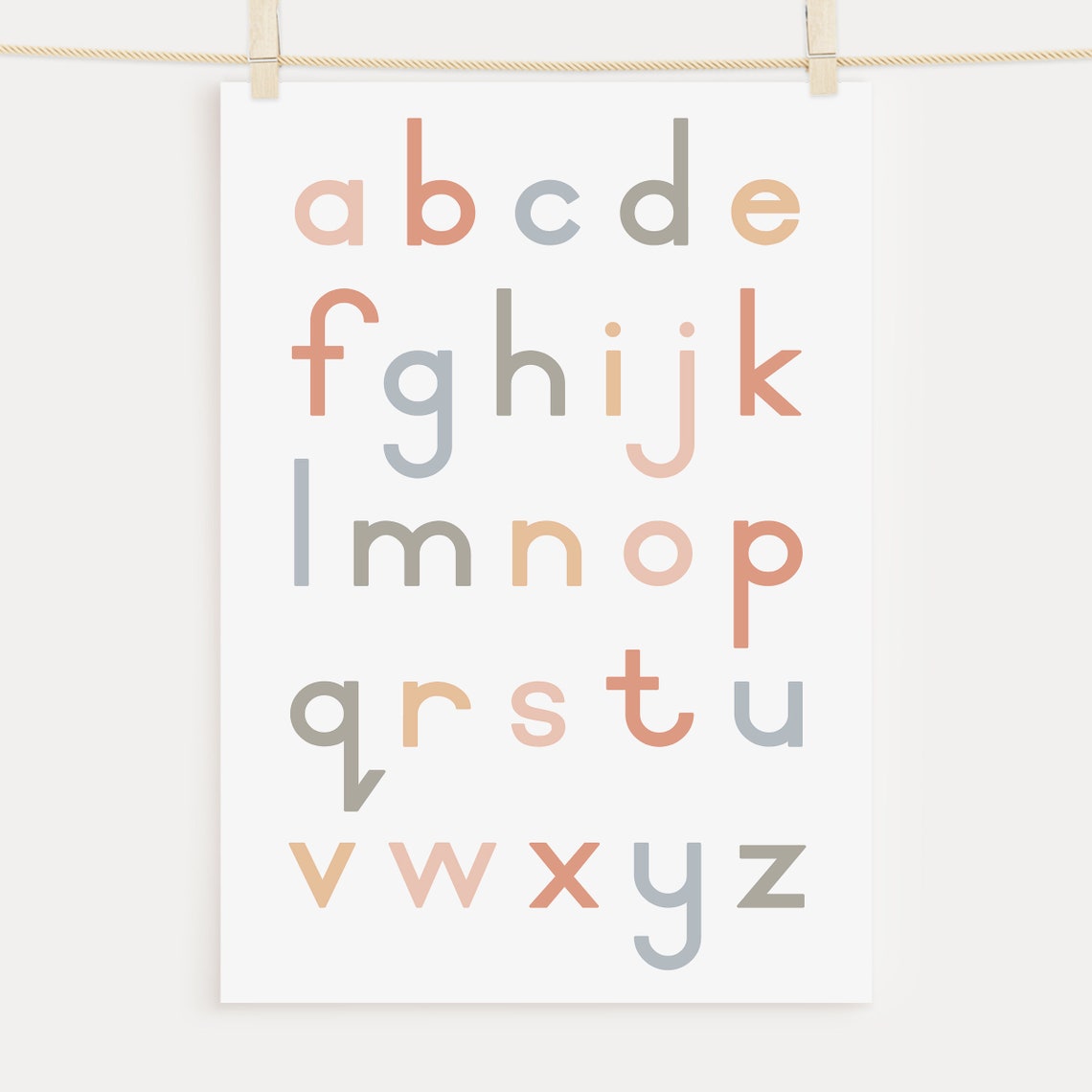Calm Alphabet Lower Case Poster, Alphabet Poster, Classroom Decor ...