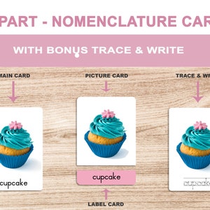 FOODS • Printable Flash Cards • 3 Part Cards • Montessori Cards • BONUS ...