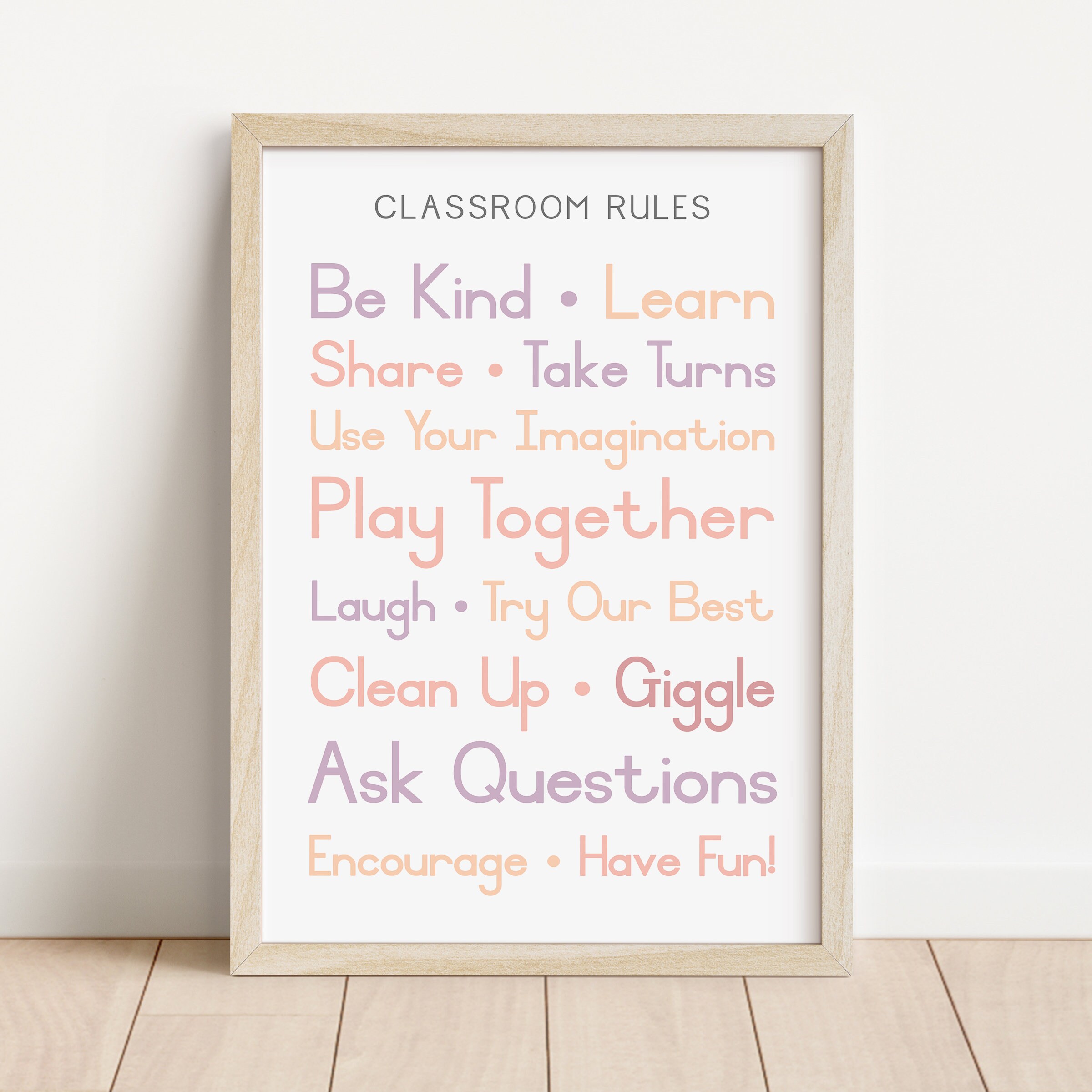 Pastel Classroom Rules Lower Classroom Rules Educational - Etsy
