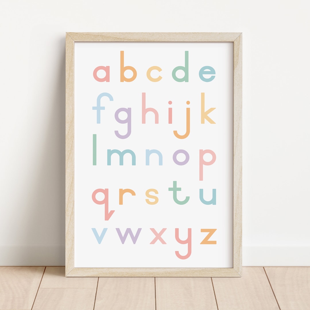 Pastel Rainbow Alphabet Lower Case Poster, Alphabet Poster, Classroom ...