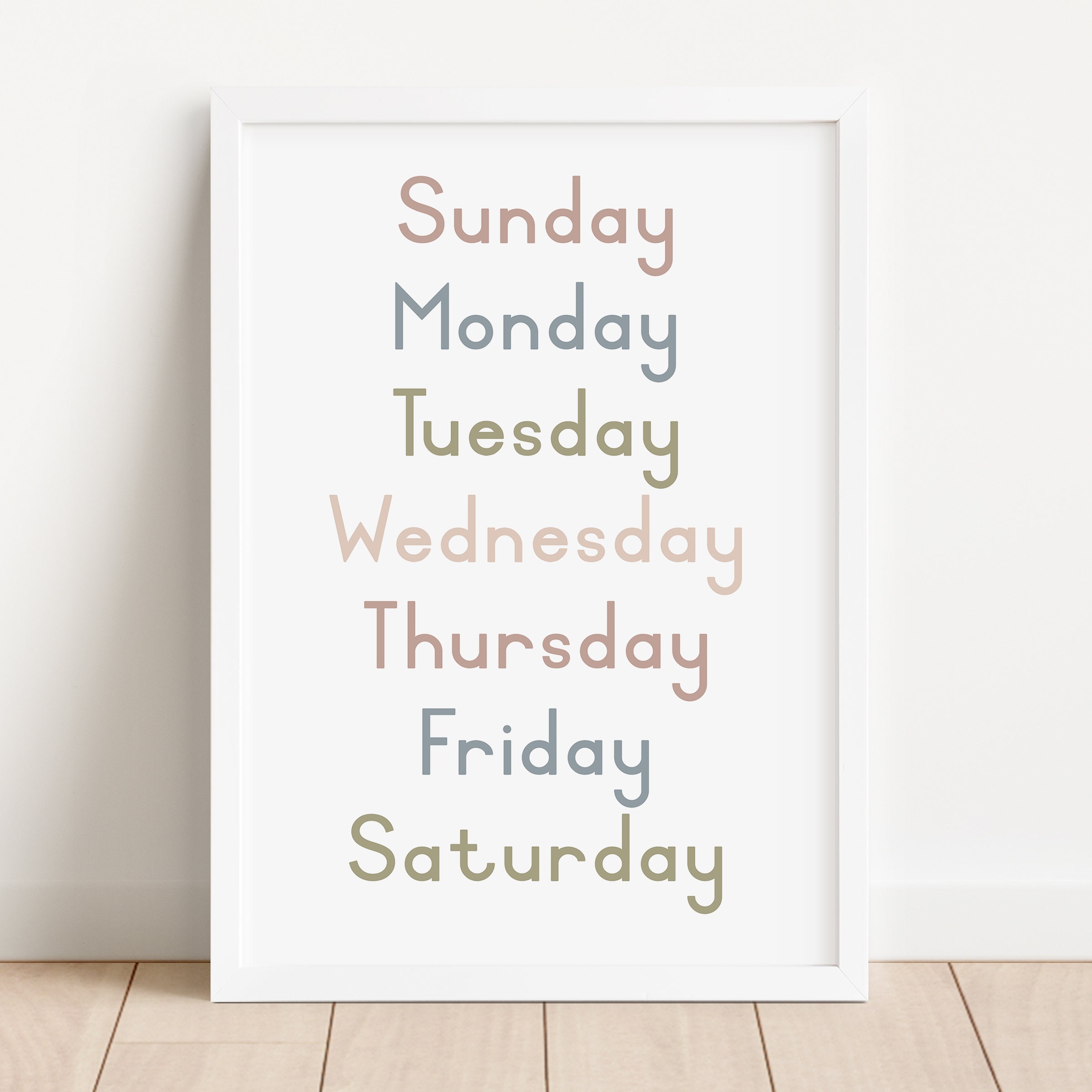 Days of the Week Poster, Week Days Poster, Classroom Decor, Educational ...