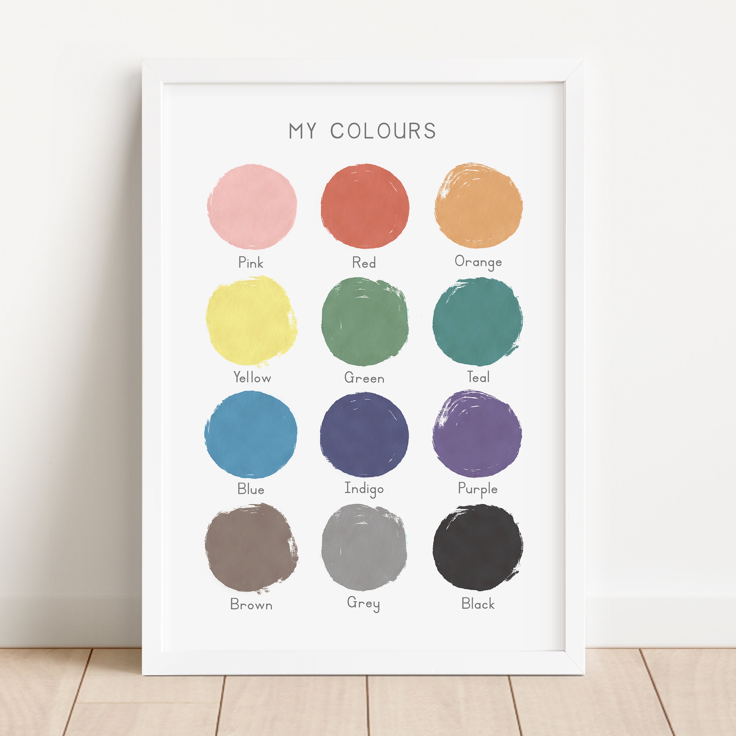 Colours Poster, Classroom Decor, Educational Print, Montessori Poster ...