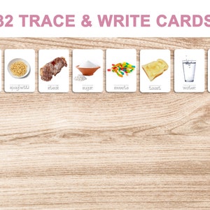 FOODS • Printable Flash Cards • 3 Part Cards • Montessori Cards • BONUS ...