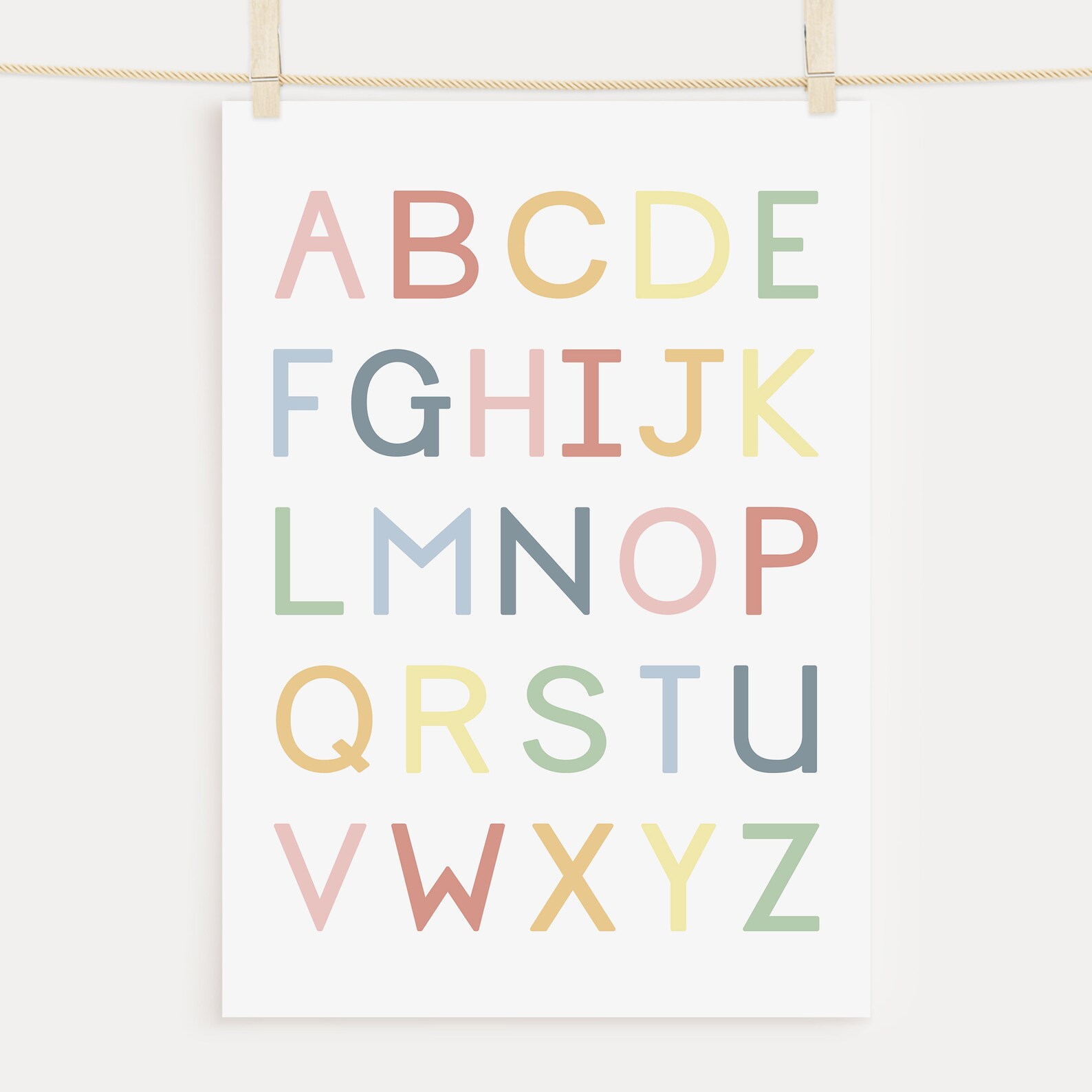 Rainbow Alphabet Capitals, Alphabet Poster, Classroom Decor ...