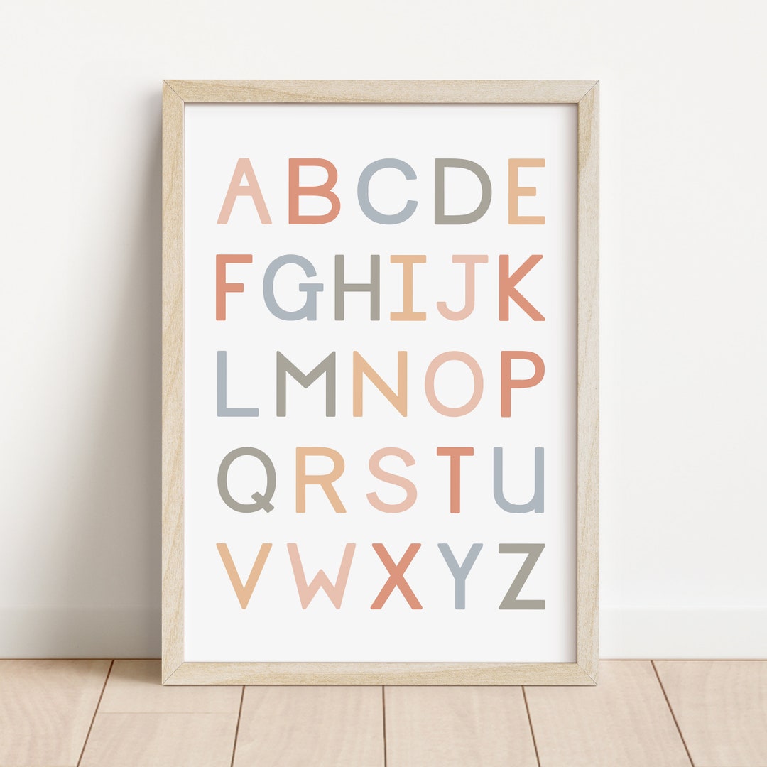 Calm Alphabet Capitals Poster, Alphabet Poster, Classroom Decor ...