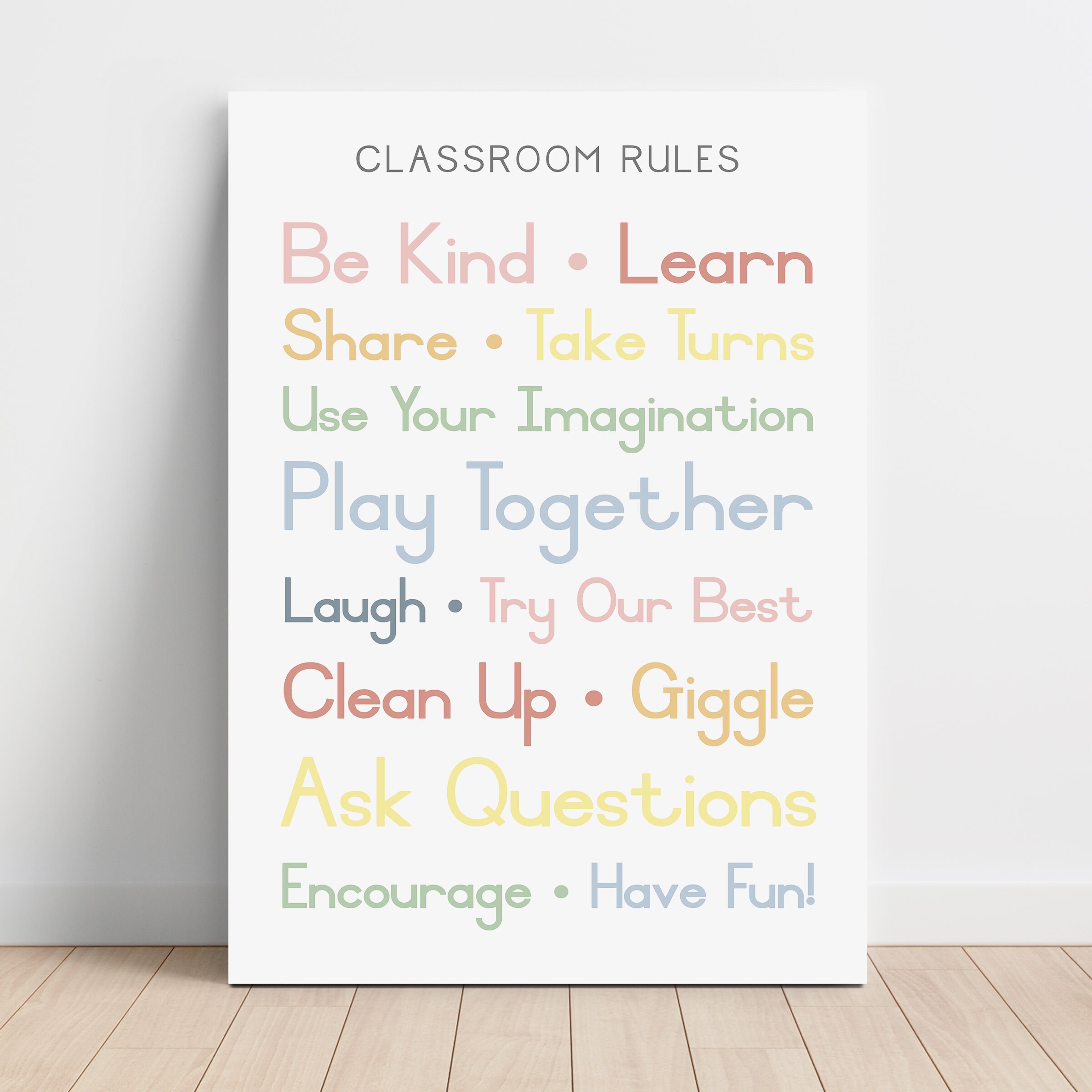 Rainbow Classroom Rules Lower Classroom Rules Educational - Etsy