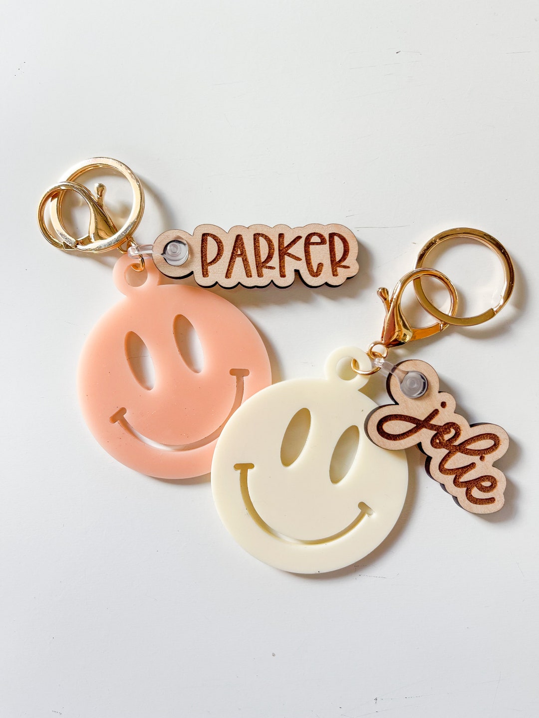 Smiley Keychain - Personalized - Etsy