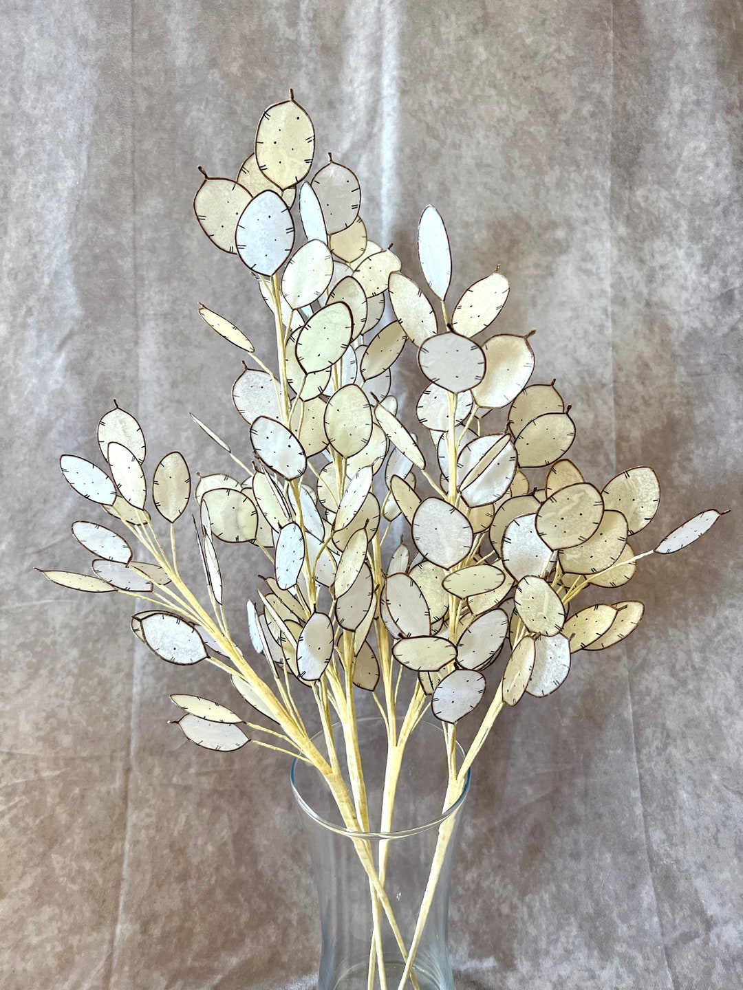 Tissue Paper Lunaria Branch in Ivory - Etsy