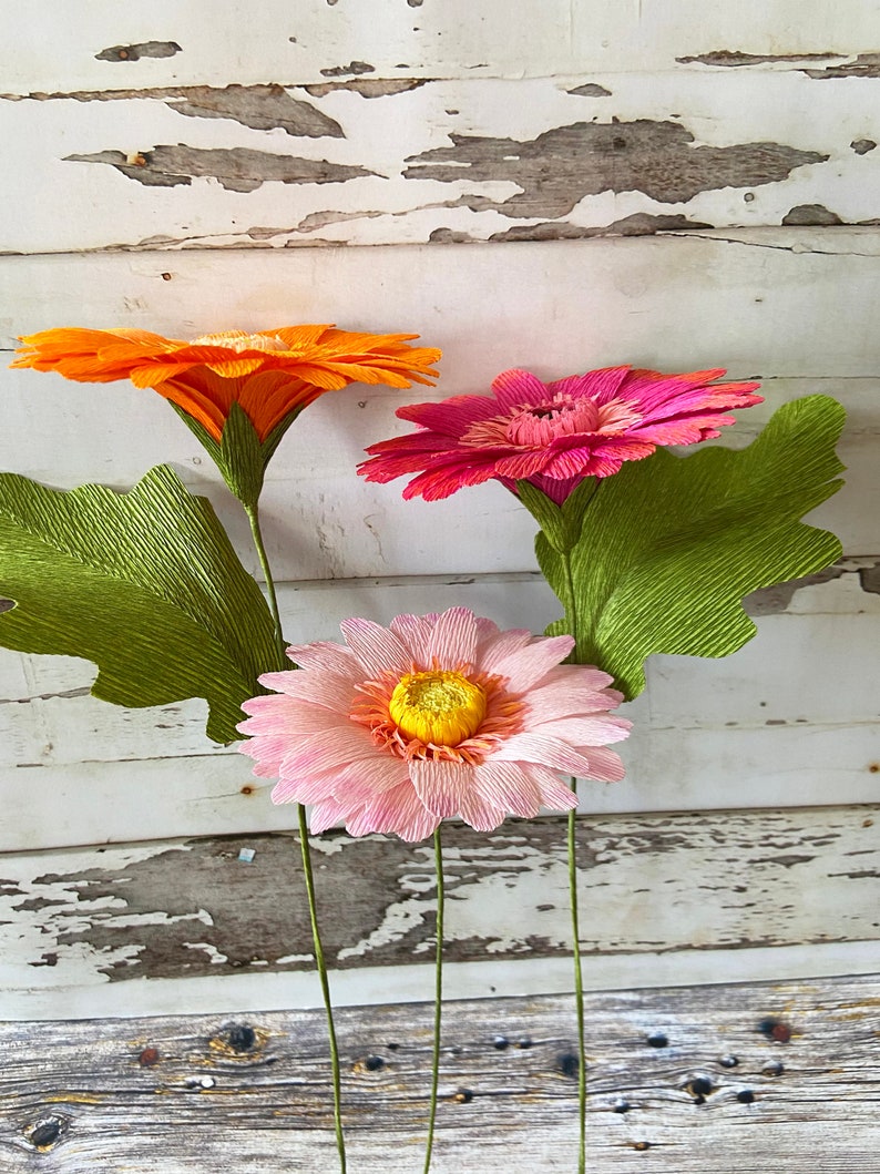 Crepe Paper Gerbera Daisy - Etsy