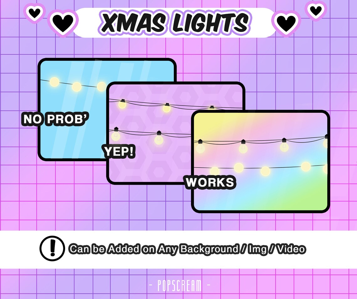 6 Lights Add-ons for Your Stream: christmas Lights - Etsy