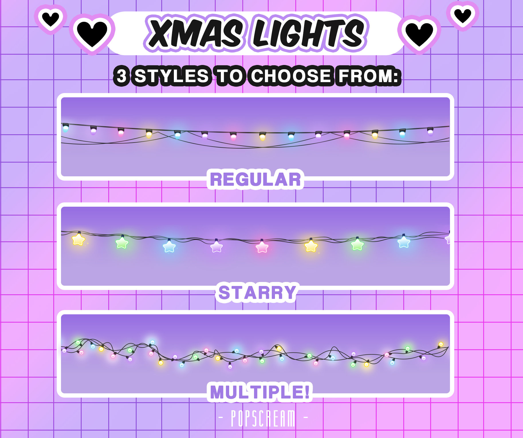 6 Lights Add-ons for Your Stream: christmas Lights - Etsy