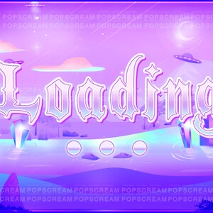 Pastel Outerworld Animated Twitch Screens (3): Pastel Alien | Loading ...