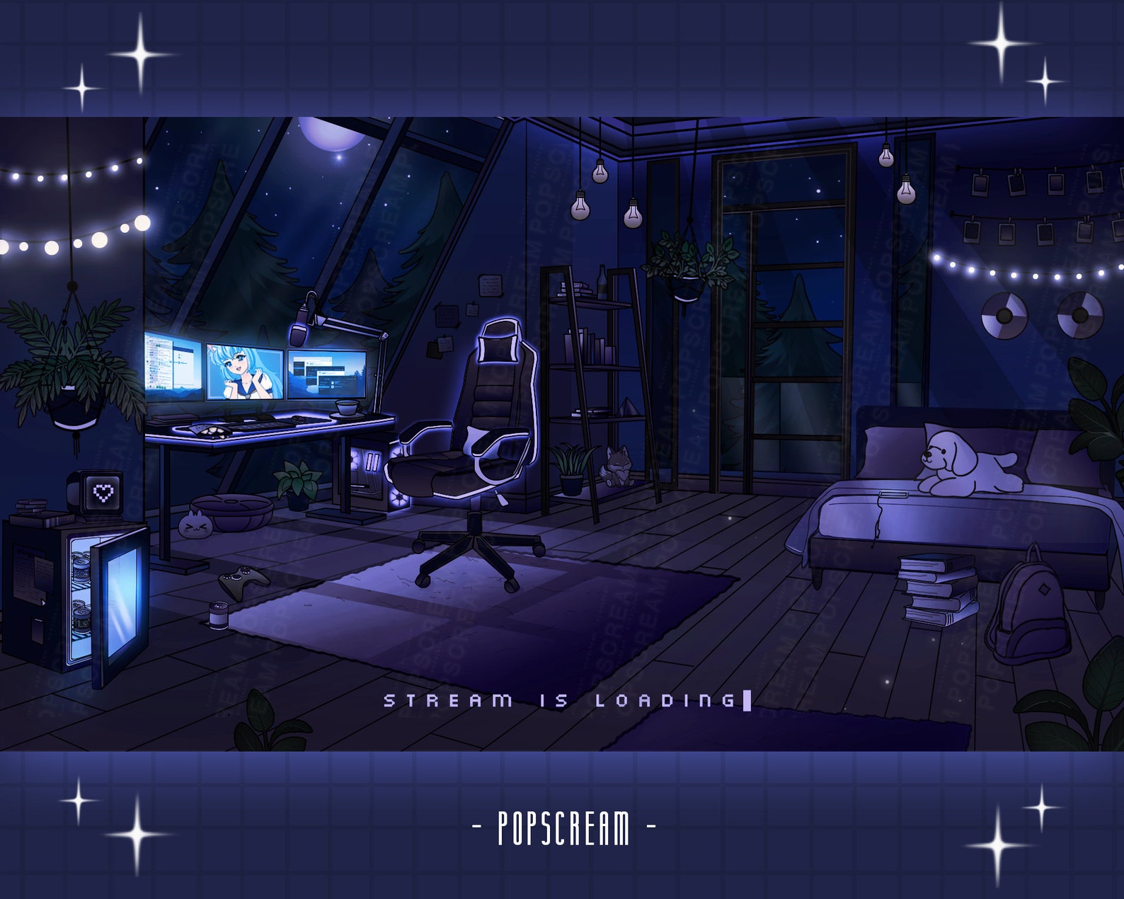 Midnight Gamer Desk Animated Stream Screens (MP4 & PNG) - Etsy