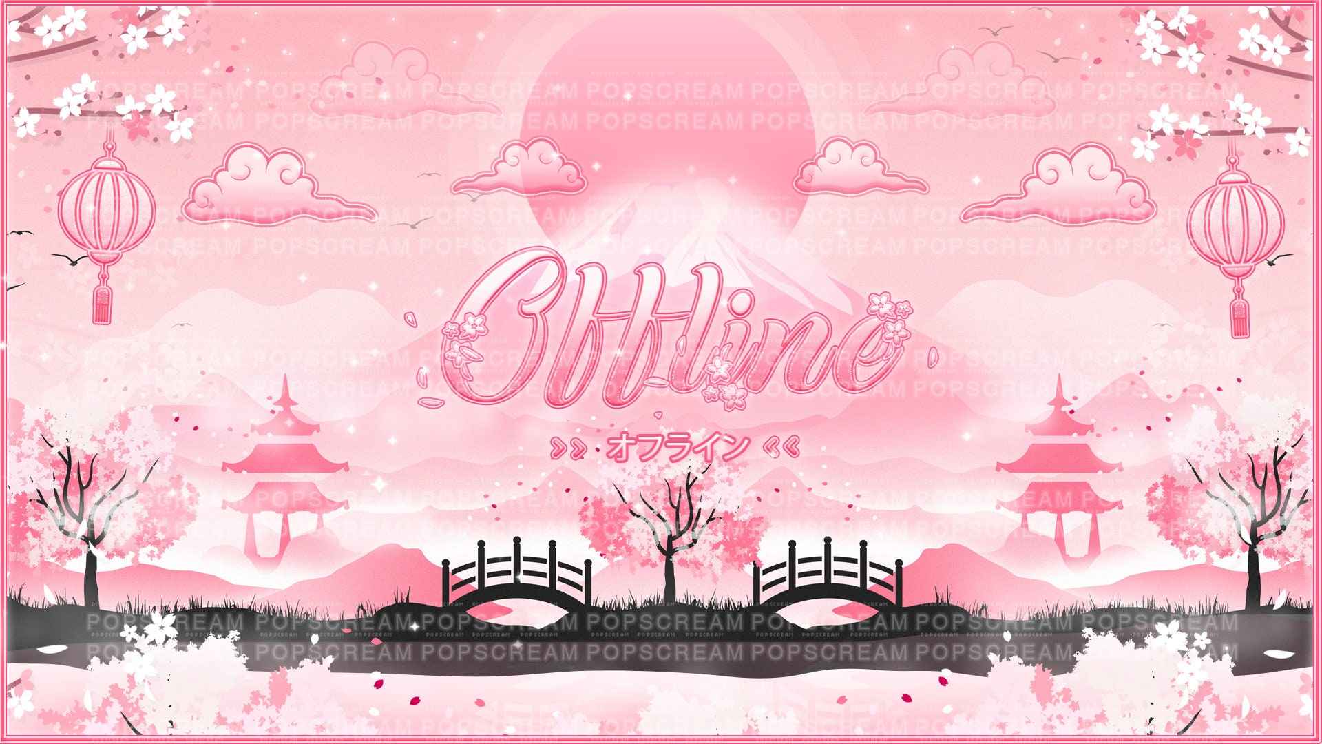 Animated Pink Japan Cherry Blossoms Twitch Screens (3): | Loading ...