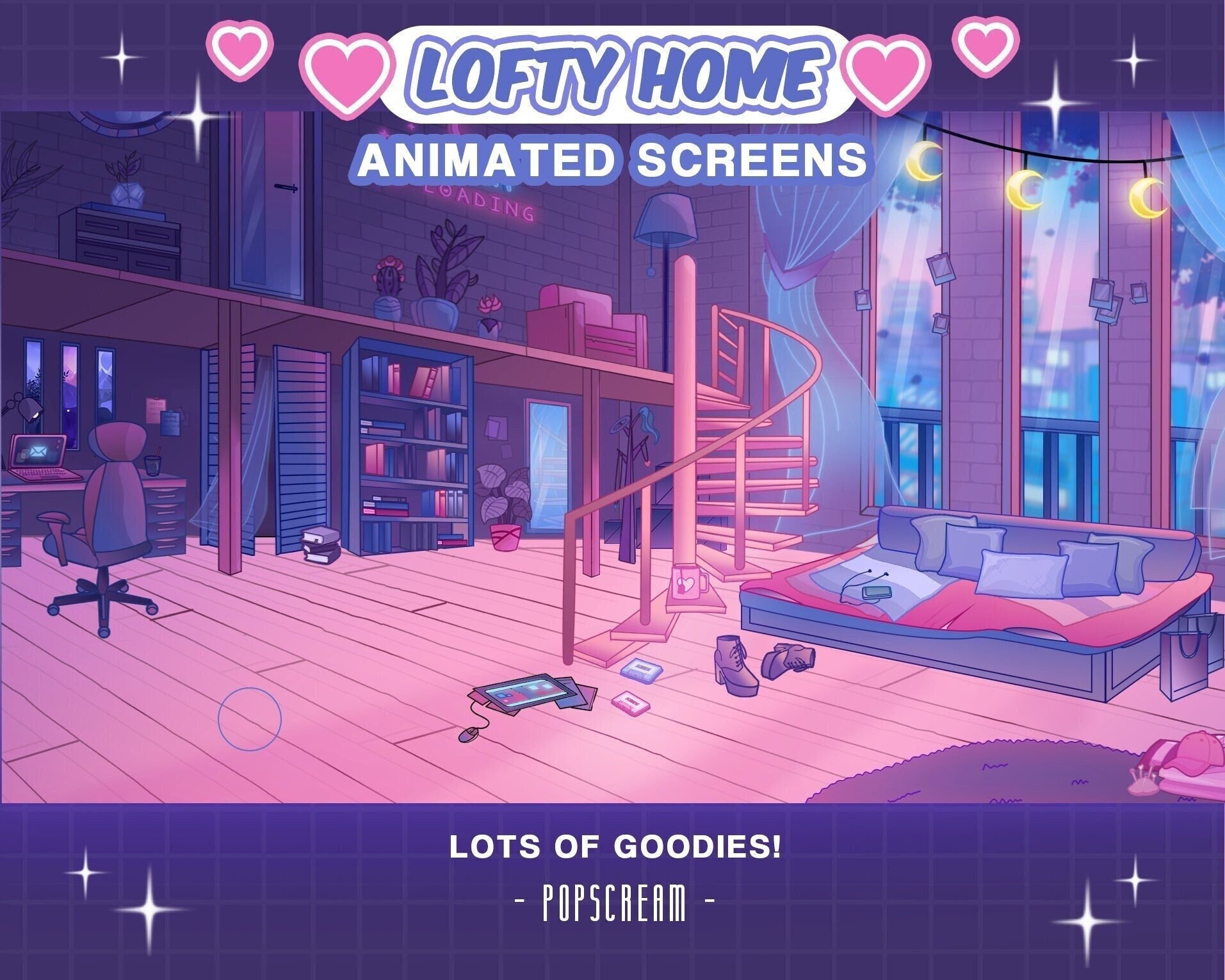 Chill Animated Screens : lofty Home Loading - Etsy