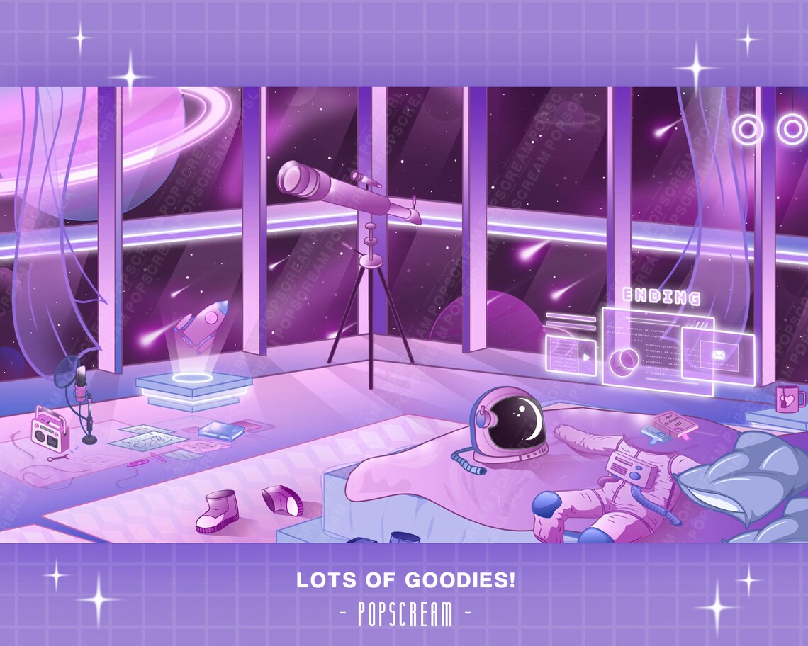 Aesthetic Animated Screens : Take Me To Space | Etsy