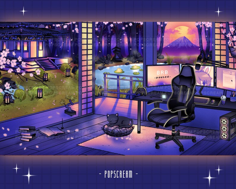 Aesthetic Japanese Shrine Petals Animated Stream Screens : - Etsy