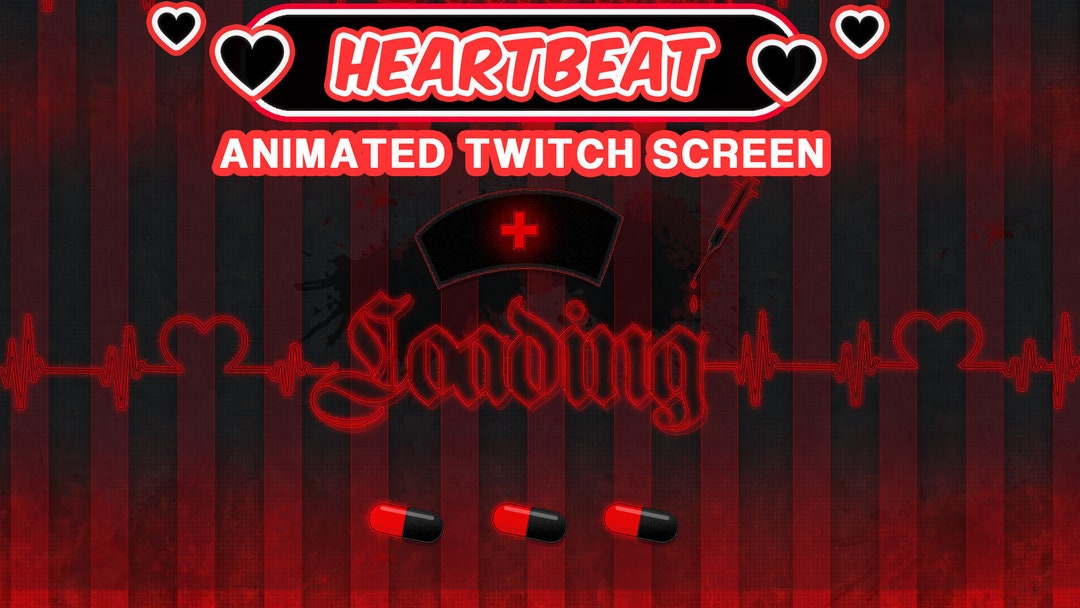 Dark Horror Heartbeat Animated Twitch Screens (instant Download) - Etsy