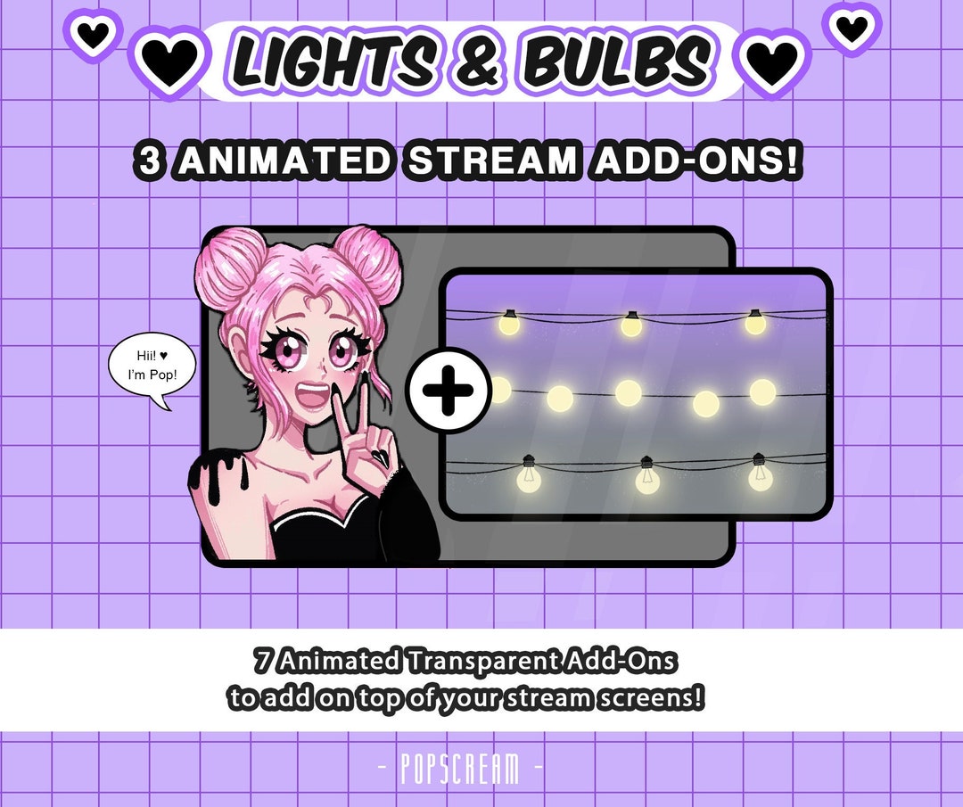 7 Lights Add-ons for Your Stream: "lights & Bulbs" | Add on Any BG ...