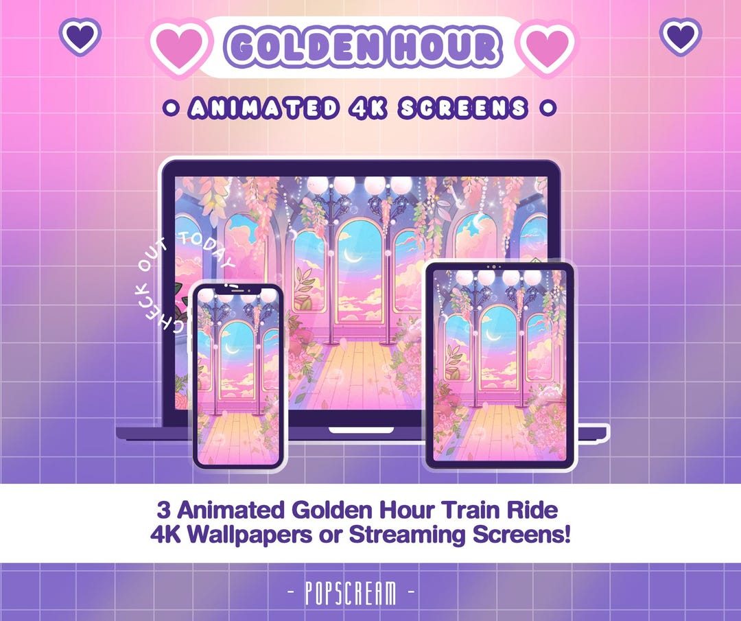 Animated Golden Hour Train Ride 4K Wallpaper (MP4) - Etsy