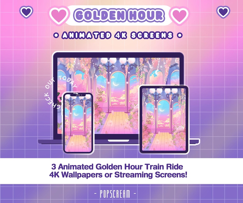 Animated Golden Hour Train Ride 4K Wallpaper (MP4) - Etsy