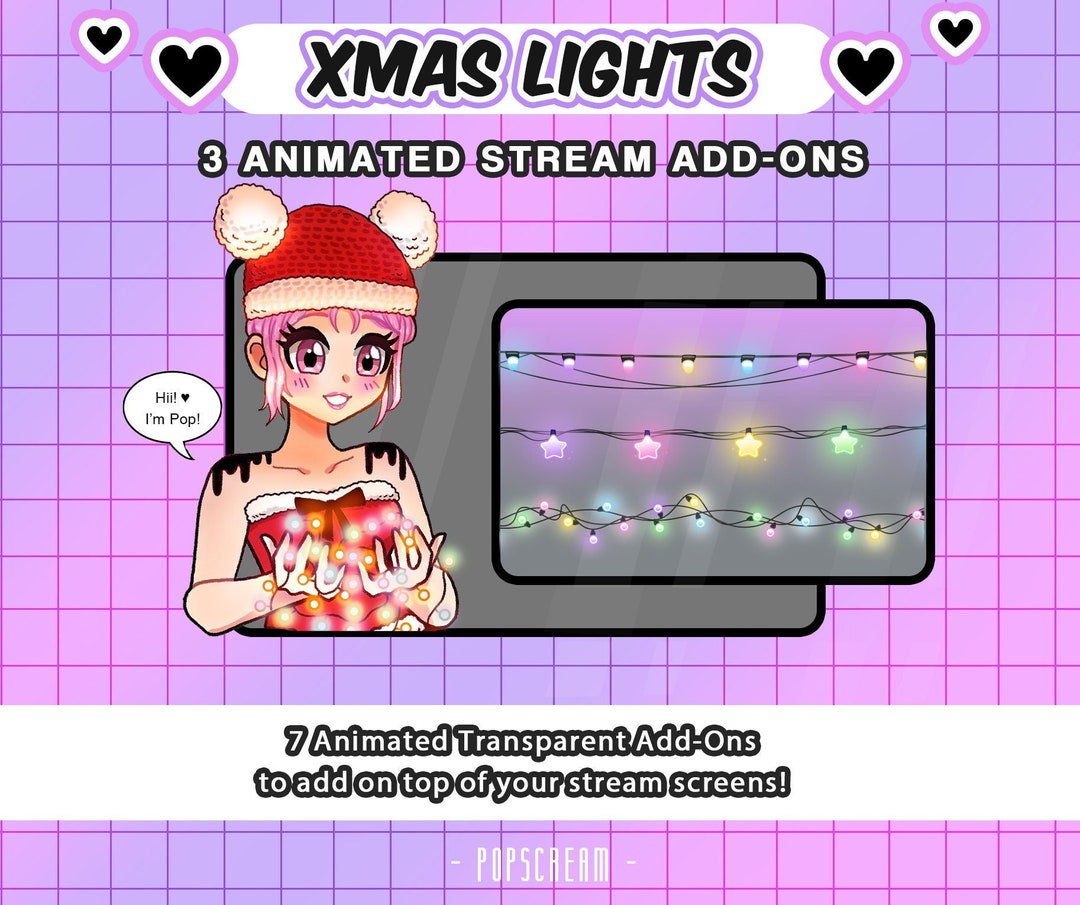 6 Lights Add-ons for Your Stream: "christmas Lights" | Add on Any BG ...
