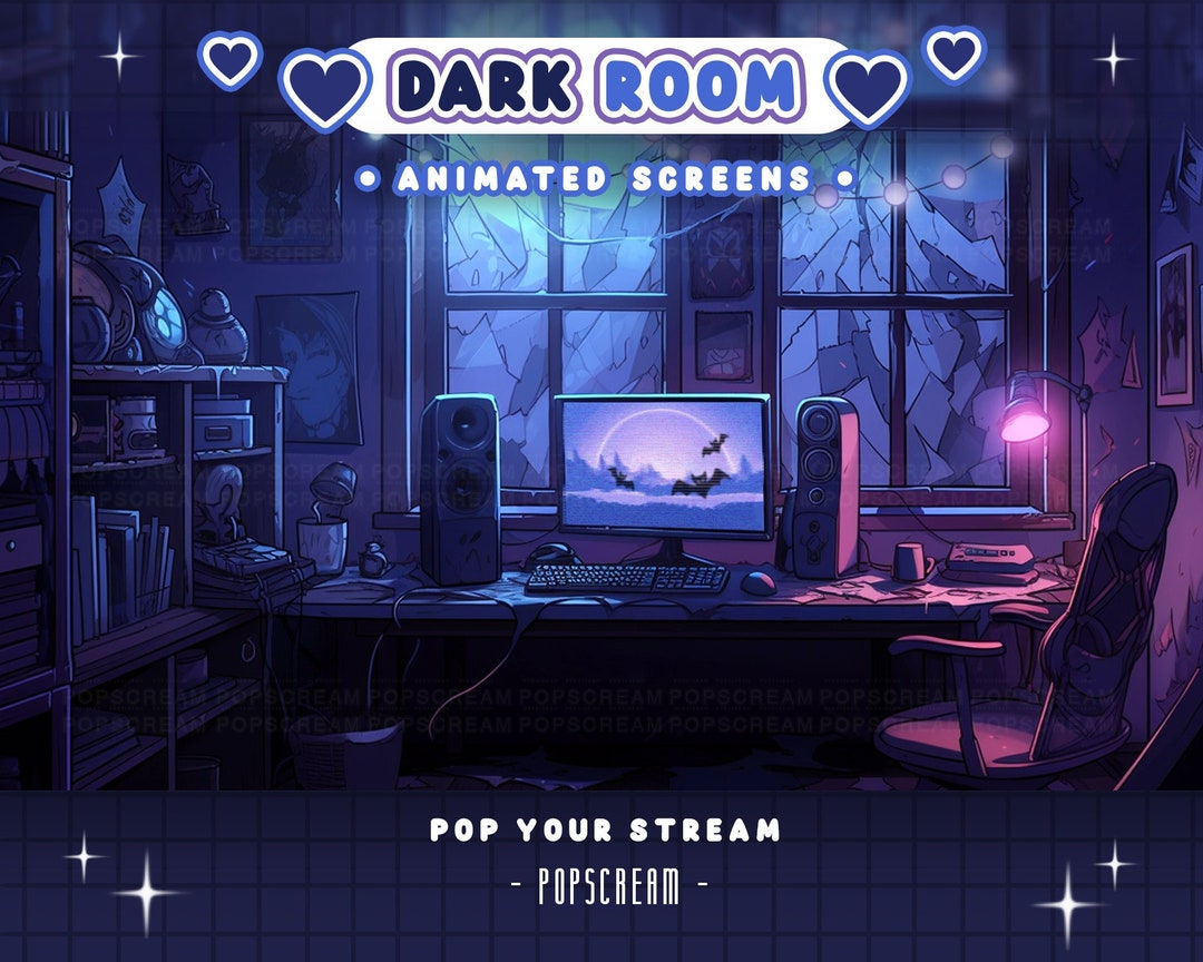 Goth Aesthetic Animated Screens : dark Room Loading, Paused, Offline ...