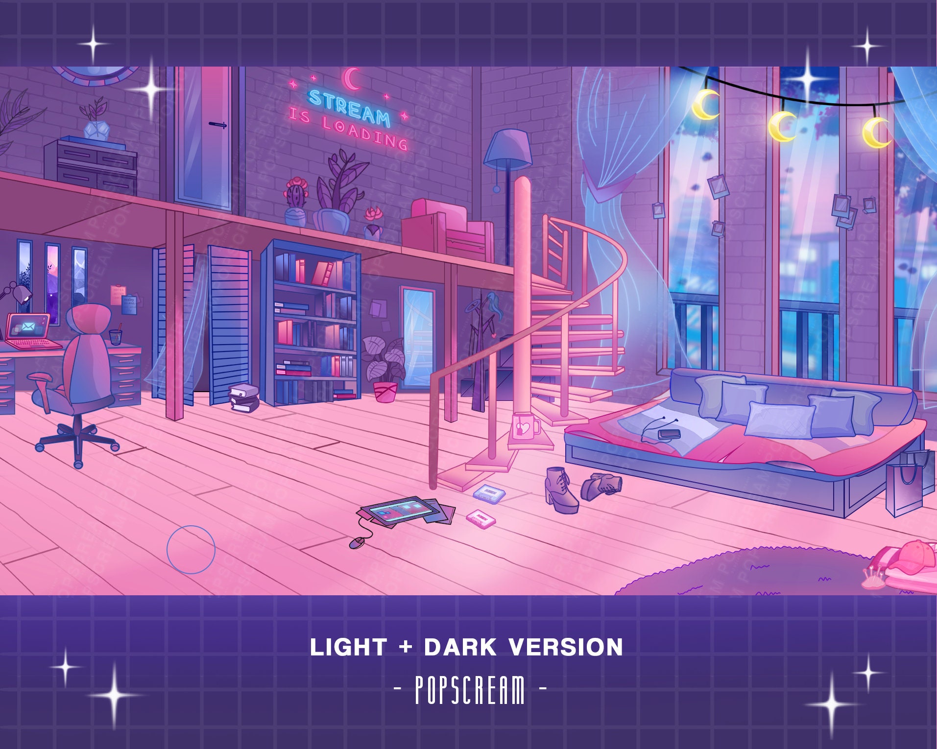 Chill Animated Screens : lofty Home Loading - Etsy