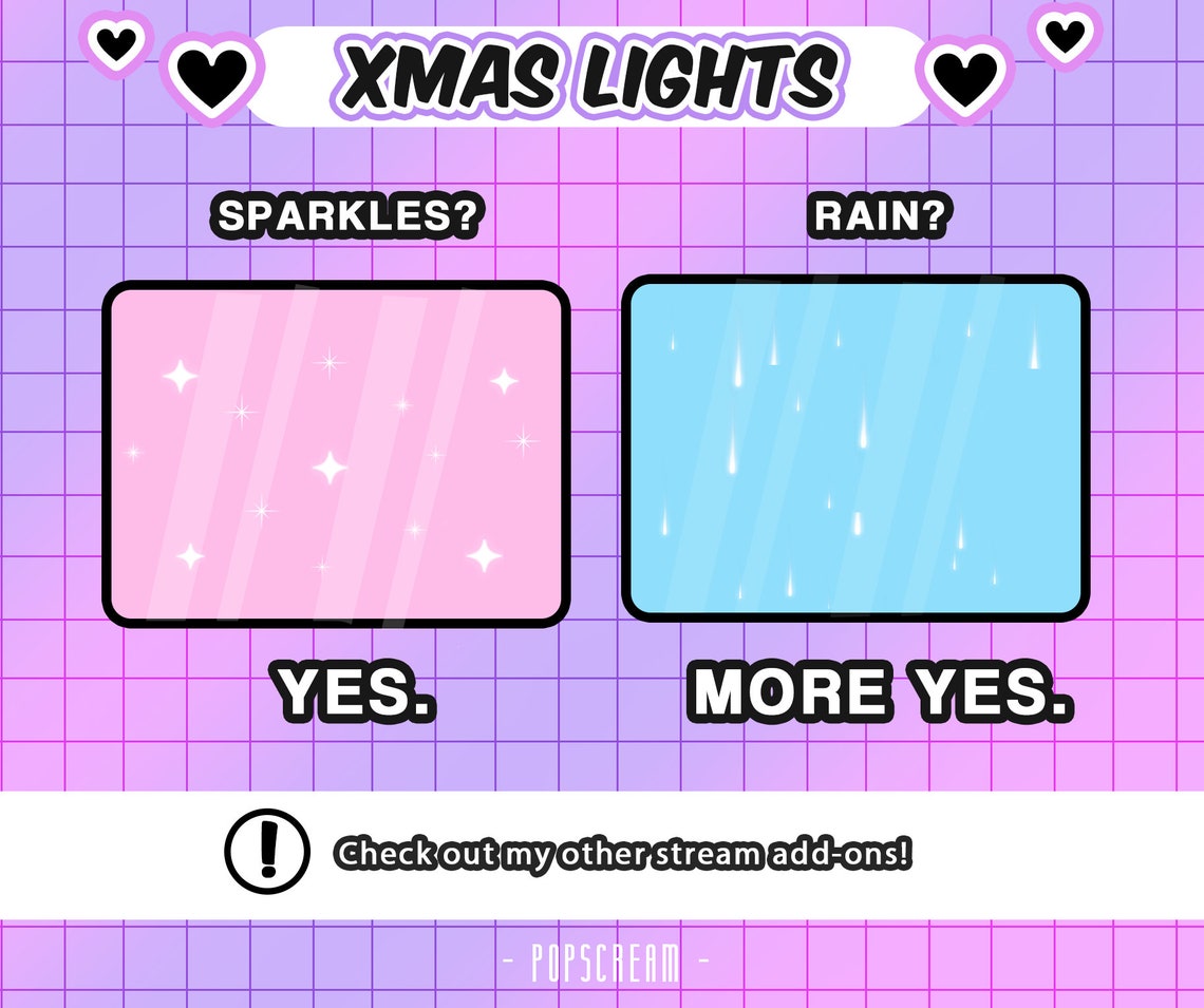 6 Lights Add-ons for Your Stream: christmas Lights - Etsy