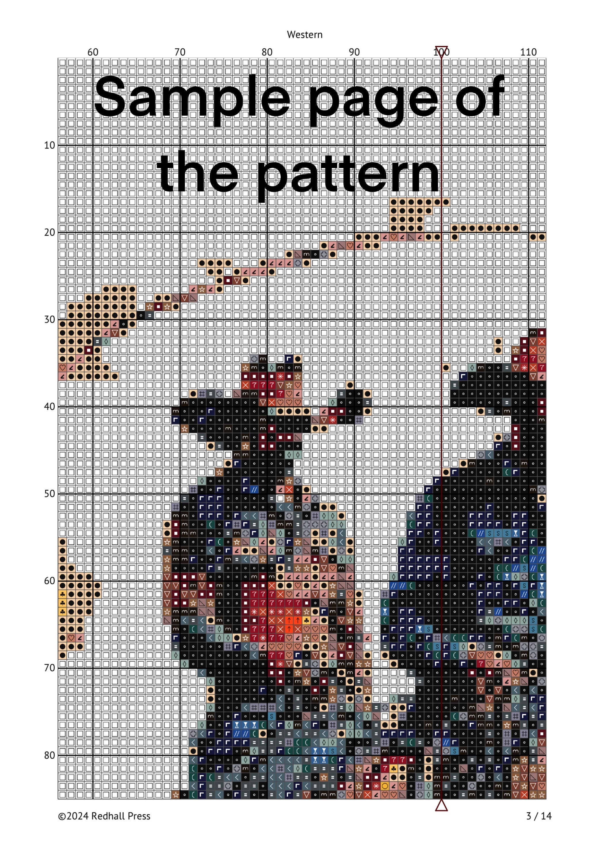 Western Scene,cross Stitch Pattern, Instant Download, Gift for Her ...
