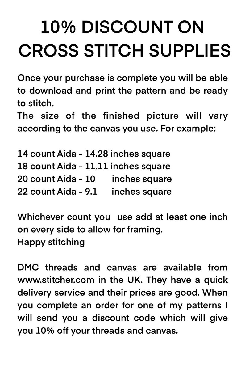 Cross Stitch Pattern, Instant Download, Gift for Her, Modern Decor ...