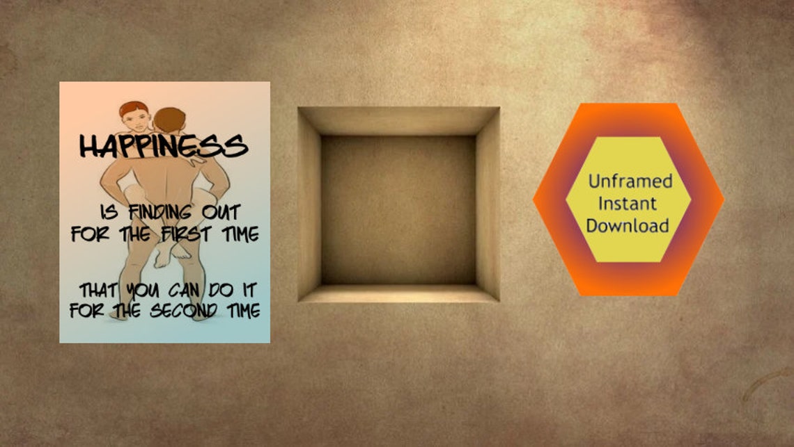 A Rude Definition of Happiness. A Cheeky 10 Inch by 8 Inch High ...