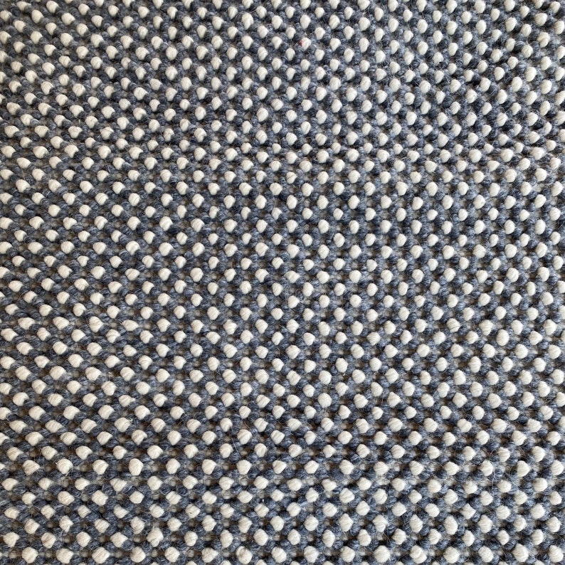 Hand Woven Knitted Chunky Loop Grey White Wool Area Rug. - Etsy