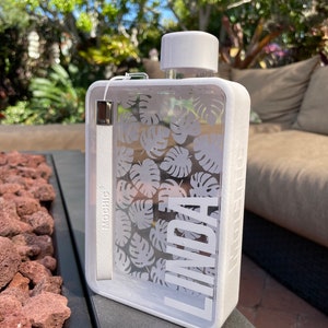 Personalized Square Water Bottle - Etsy