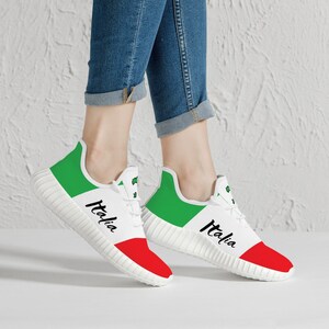 Italian Flag Mesh Knit Sneakers Italia Sneakers Cool Gift Idea for ...