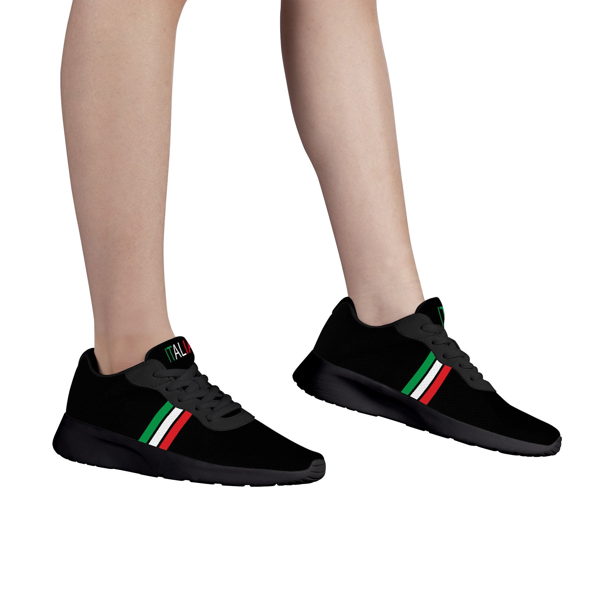 Italia Air Mesh Laufschuhe Black Italy Flag Sneakers Italienische ...