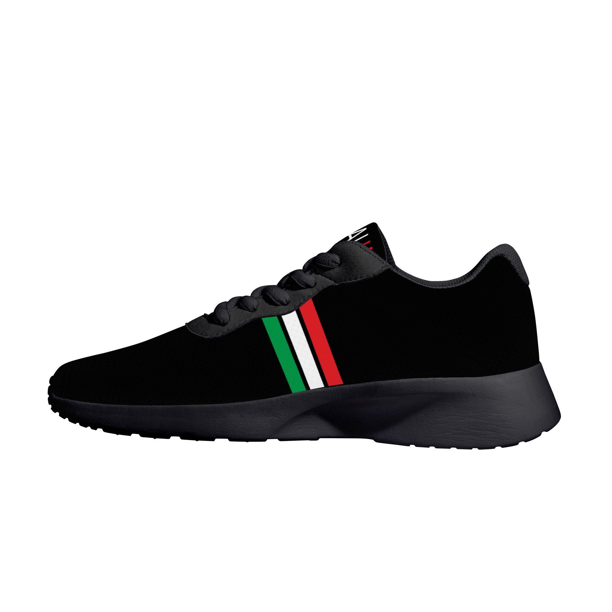 Italia Air Mesh Running Shoes - Black Italy Flag Sneakers Italian Flag ...