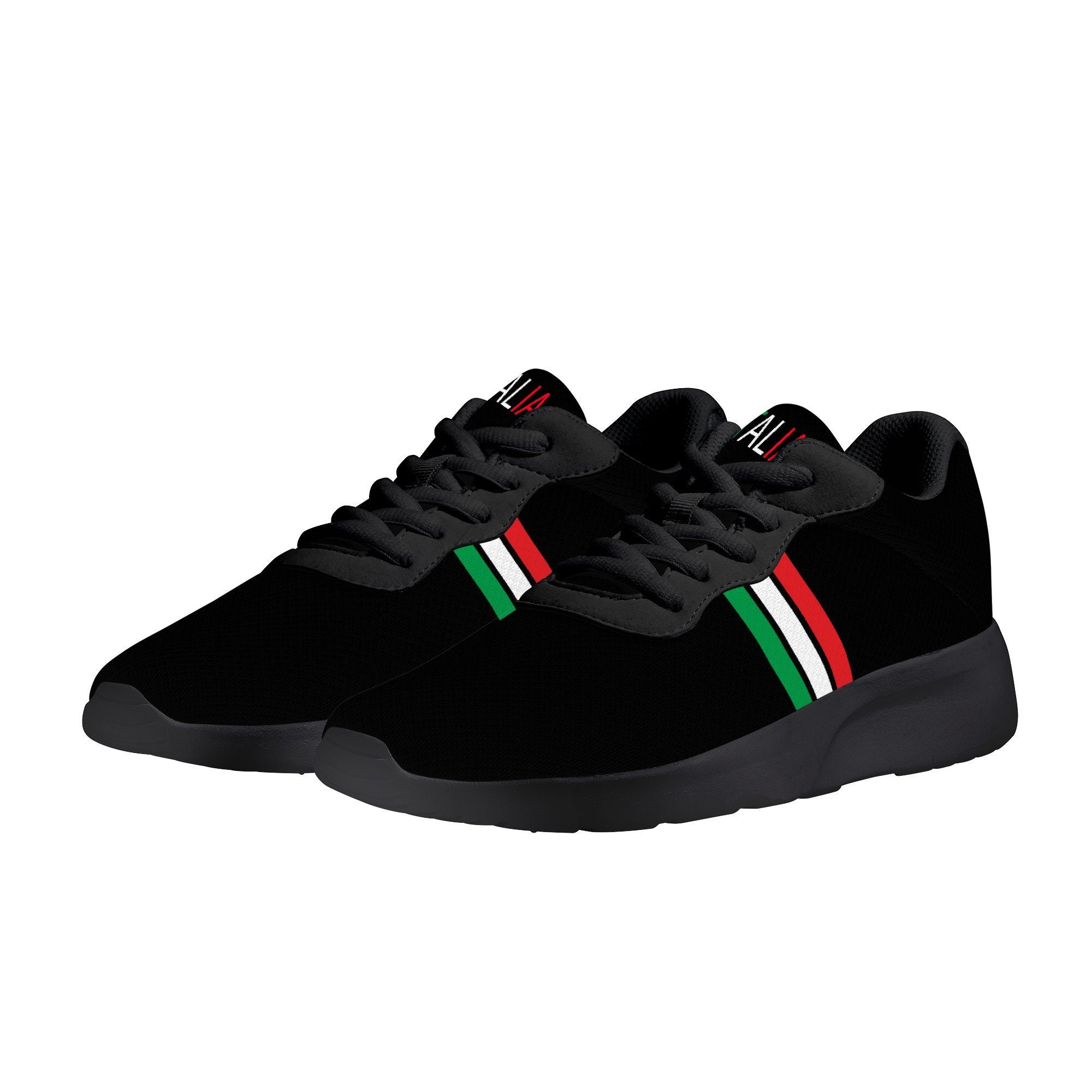 Italia Air Mesh Running Shoes Black Italy Flag Sneakers Italian Flag ...