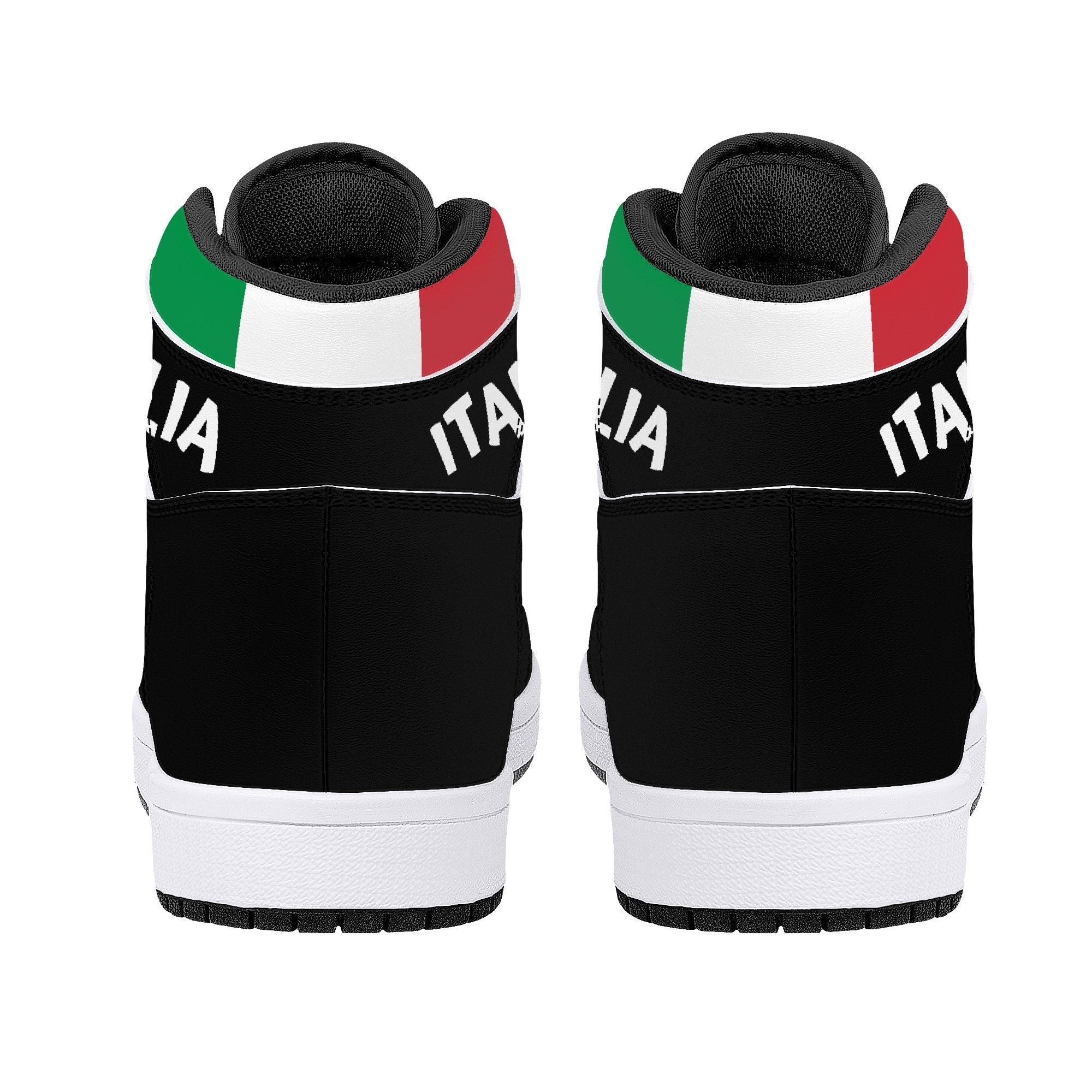 Italian Flag Map High-top Leather Sneakers Italy Flag Sport - Etsy