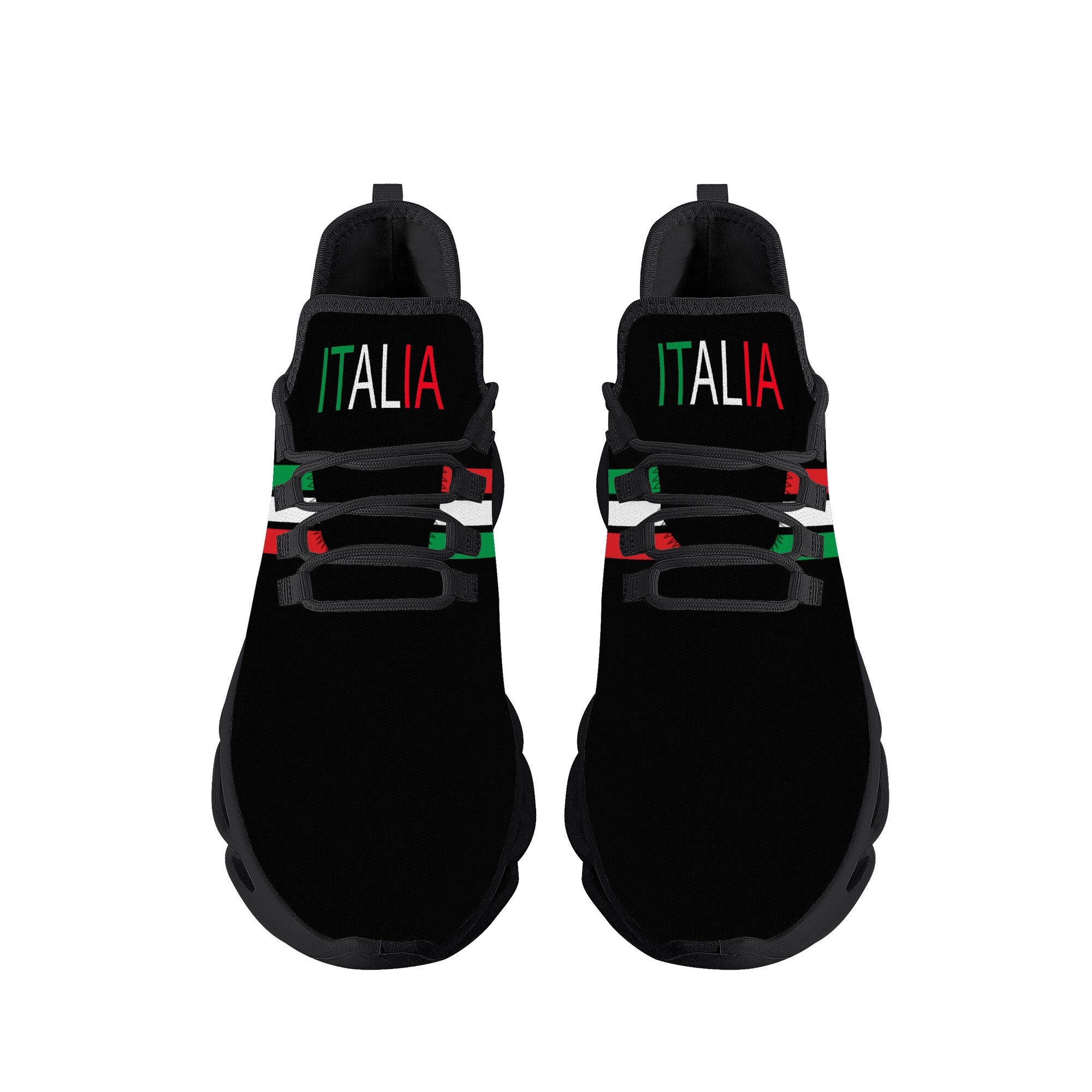 Italia Flex Control Black Sneakers Italy Flag Shoes Gift Idea for ...