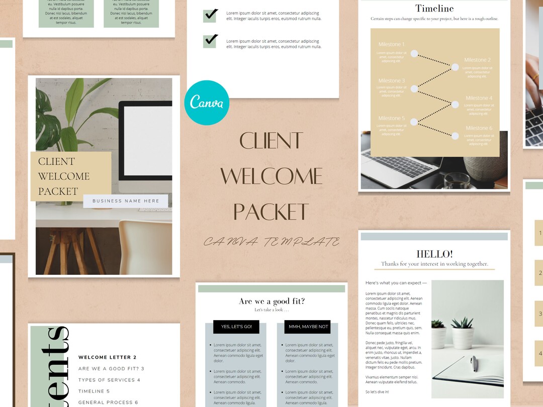 Client Welcome Packet Template | New Client Intro Packet | Canva ...