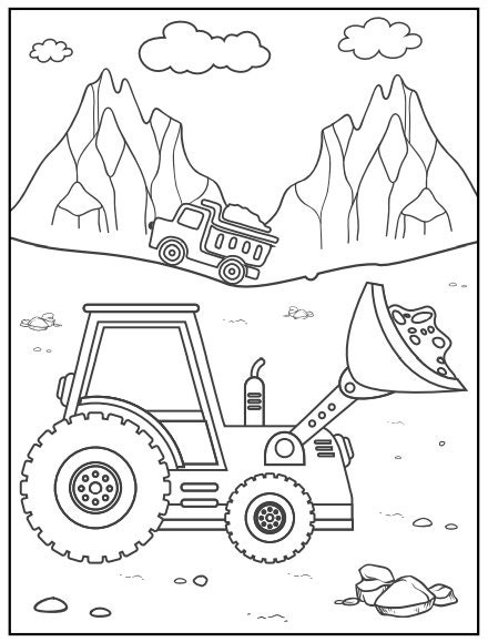 40 Printable Construction Truck Pages | Construction Coloring Book ...