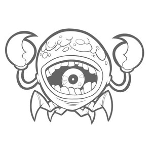 50 Printable Monster Pages | Monster Coloring Book | Monster Coloring ...